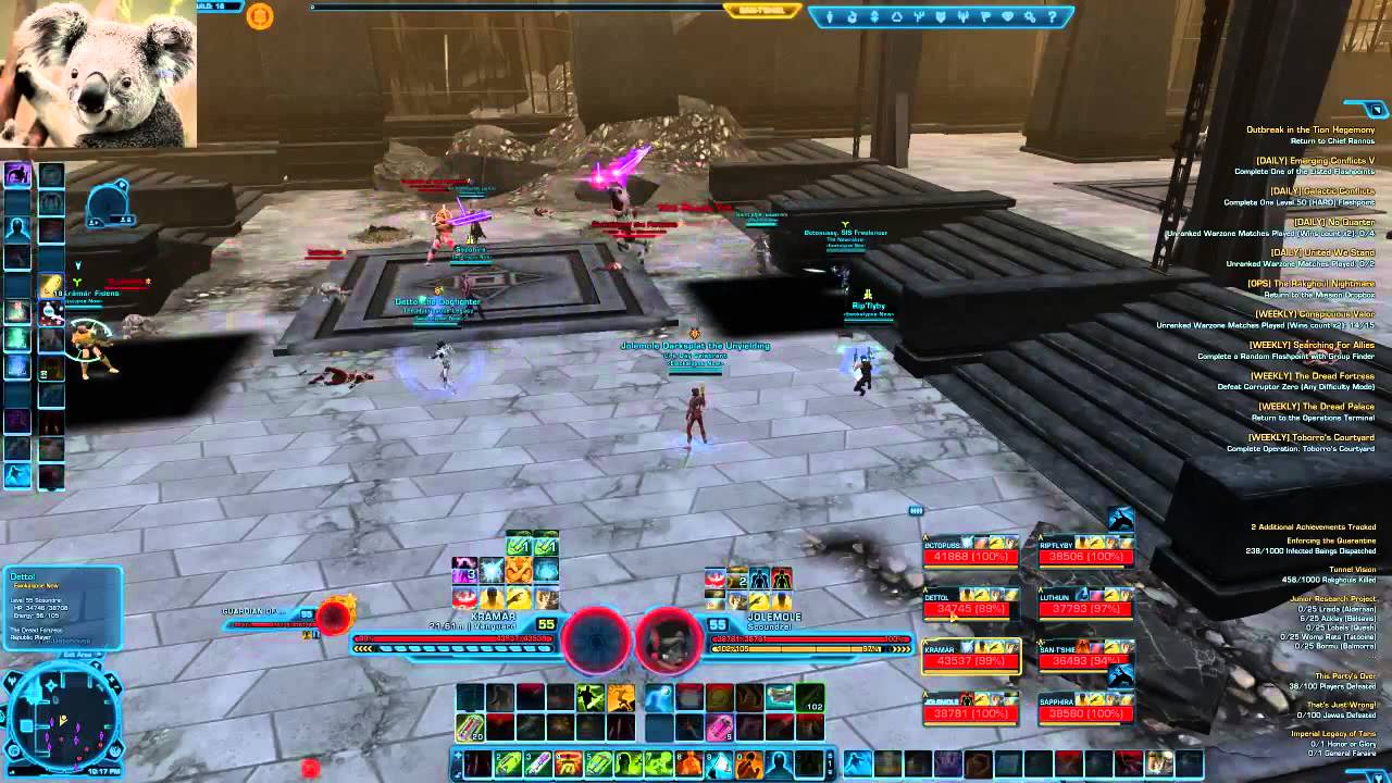 Ewokalypse Now OPS 3 DF HM Gate Commander Draxus Healer POV - YouTube