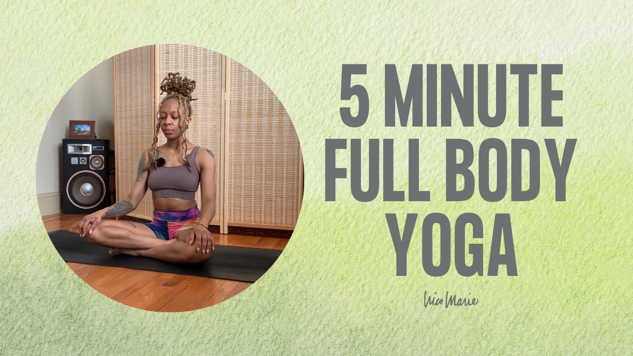 5 Minute Full Body Yoga | QUICK & EASY - YouTube