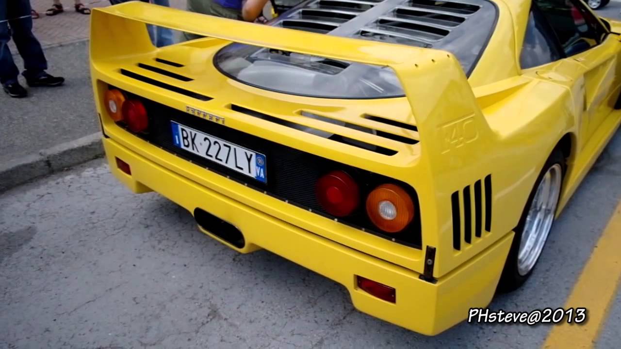 Ferrari F40 sound - startup, revs, acceleration! - YouTube