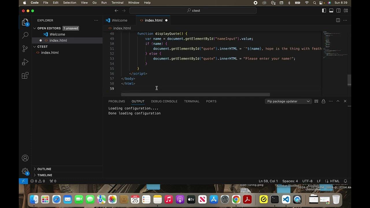 creating html code with AI tutorial - YouTube