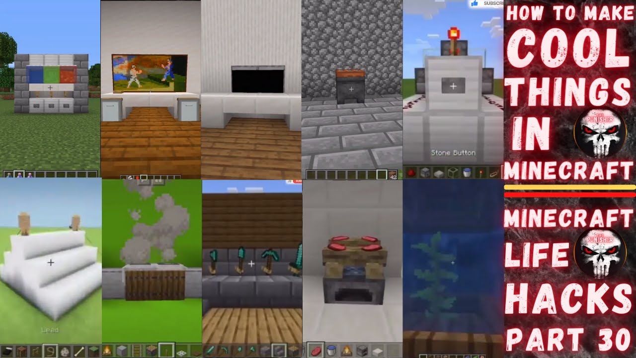 How To Make Cool Things In Minecraft | Minecraft Life Hacks #Part30 ...