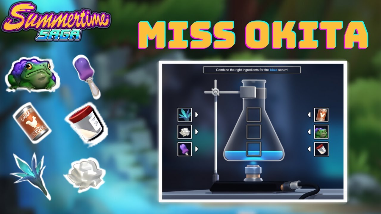 Solve Miss Okita Serums Quest | Find All Six Ingredients To Comibine ...