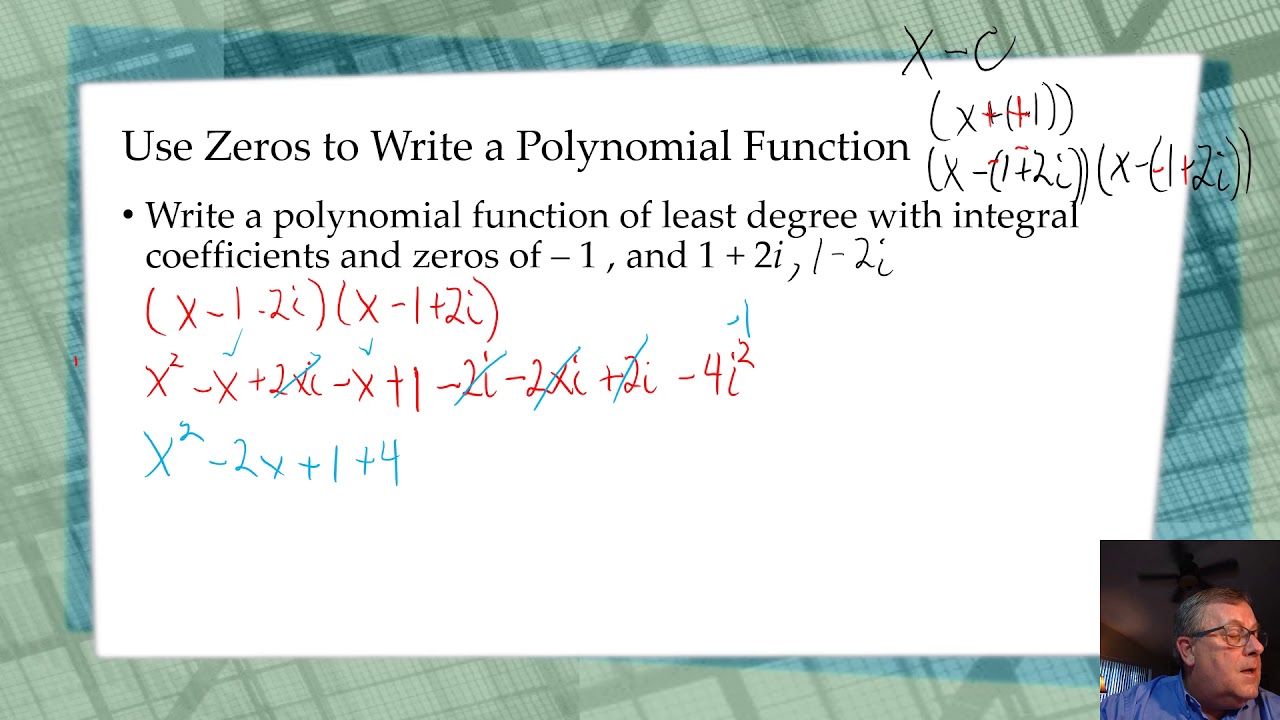 Use Zeros to Write a Polynomial Function - YouTube