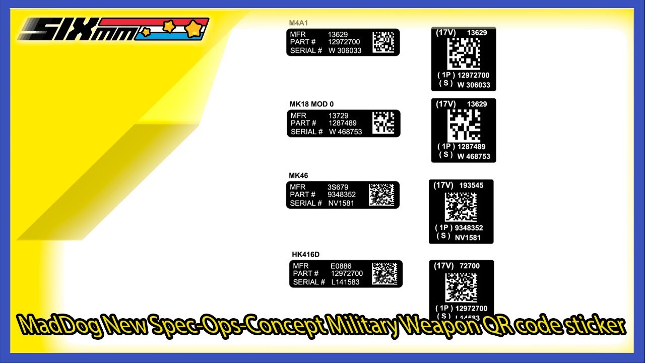 [MadDog] New Spec-Ops-Concept Military Weapon QR code sticker - YouTube