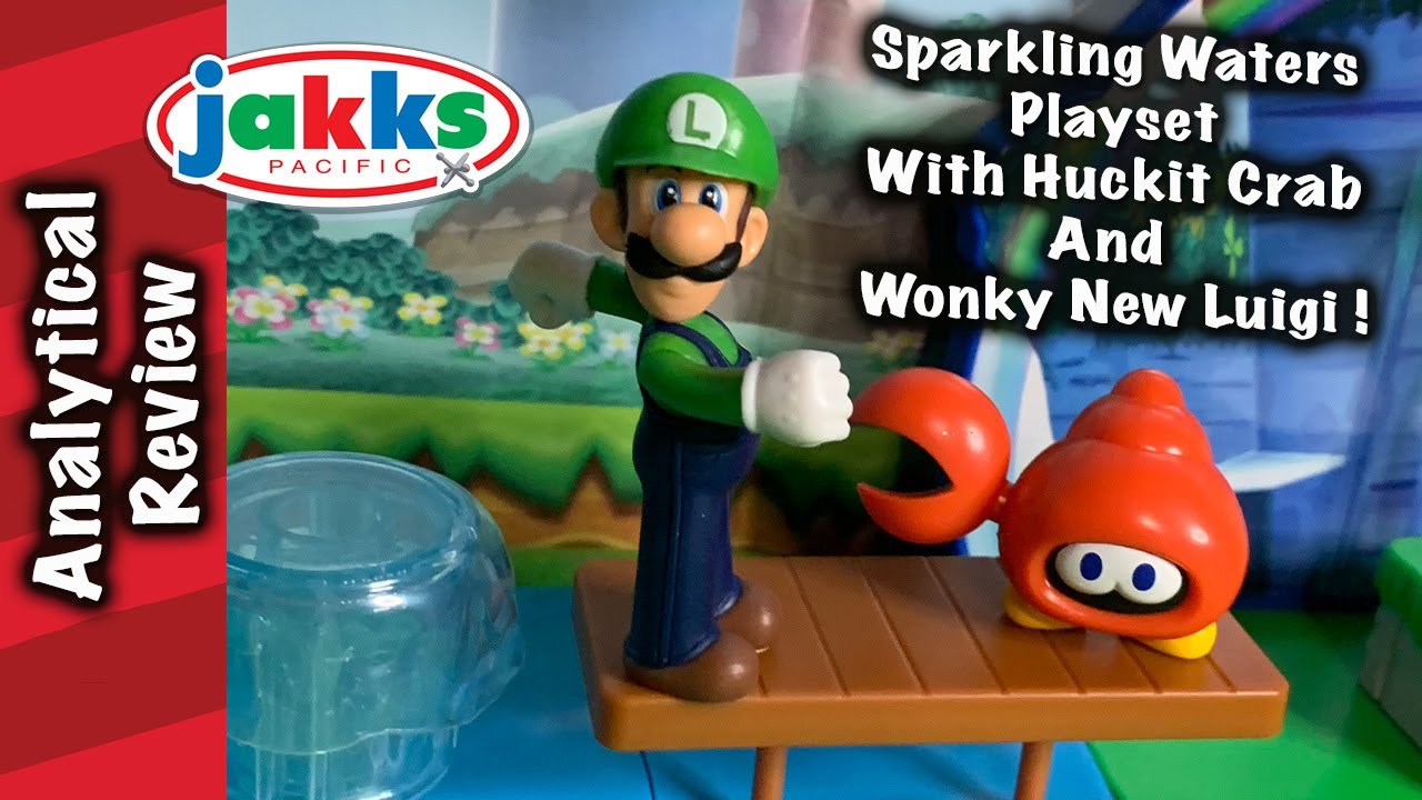 Sparkling Waters Playset With Huckit Crab & Wonky New Luigi! - YouTube