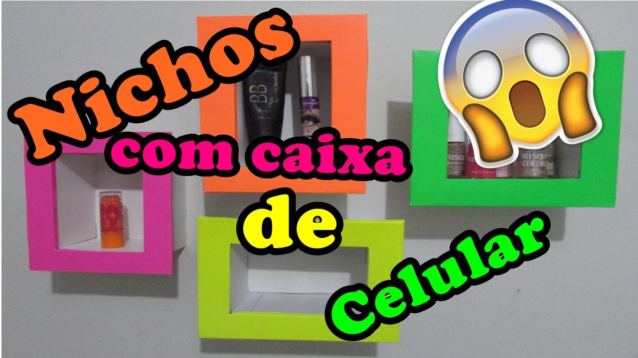 DIY: Nichos emoldurados com caixa de celular - YouTube