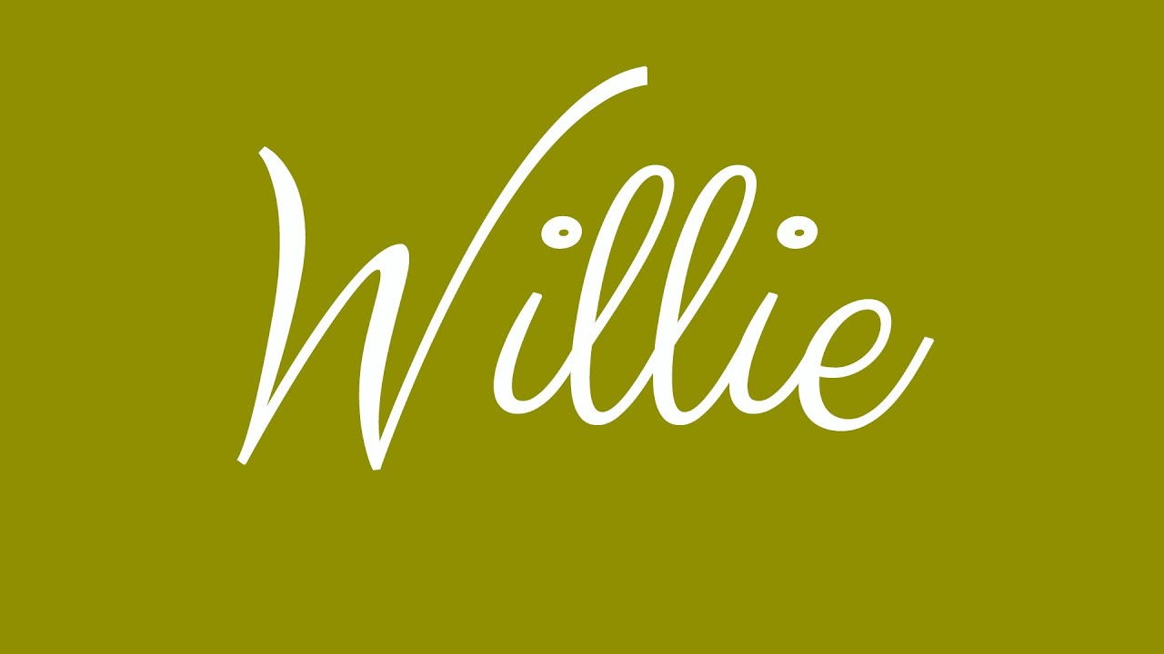 Learn how to Sign the Name Willie Stylishly in Cursive Writing - YouTube