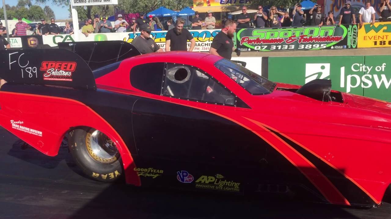 Anthony Begley Nitro Funny car testing @ Willowbank raceway 2016 - YouTube