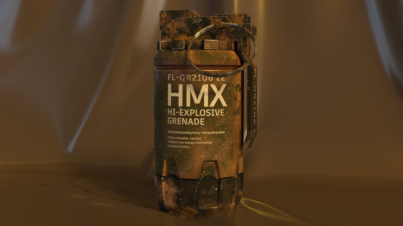 HMX GRENADE II 3D GAME ASSET - YouTube