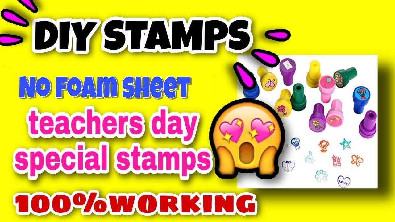 DIY HOMEMADE STAMPS 2021|HOMEMADE STAMP|DIY EMOJI STAMP|DIY CUSTOM ...