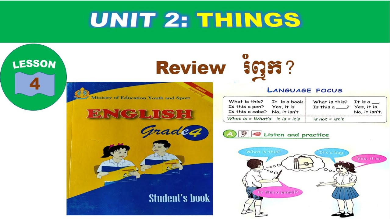 English grade4# Lesson 4 review#ភាសាអង់គ្លេសថ្នាក់ទី៤ - YouTube