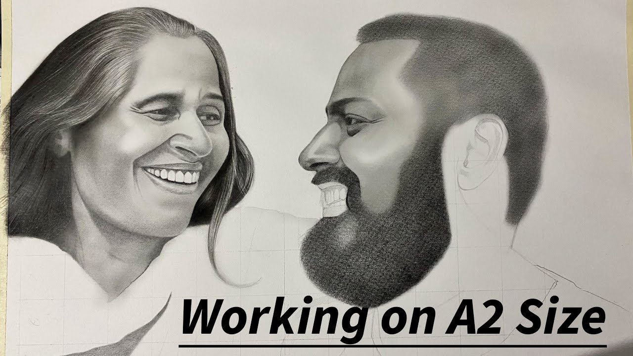 Graphite Portrait Drawing on A2 Size | @Artist-Deepkaran - YouTube