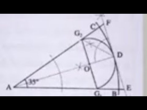 Intermediate grade exam geometry inscribing semicircle - YouTube