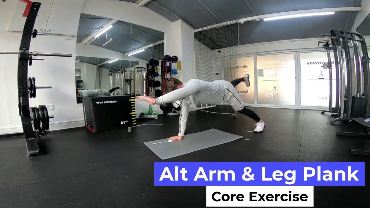 Alt Arm & Leg Plank - YouTube