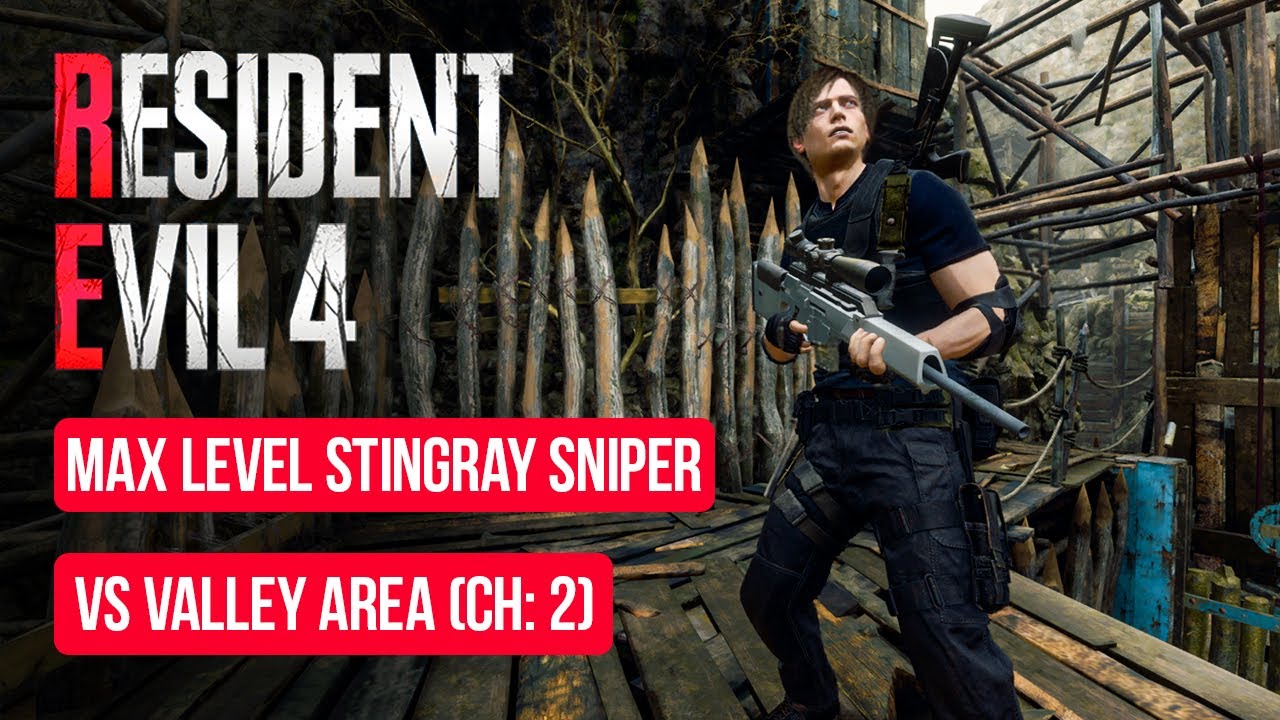 Resident Evil 4 Remake | Max Level Stingray Sniper Vs Valley Area ...