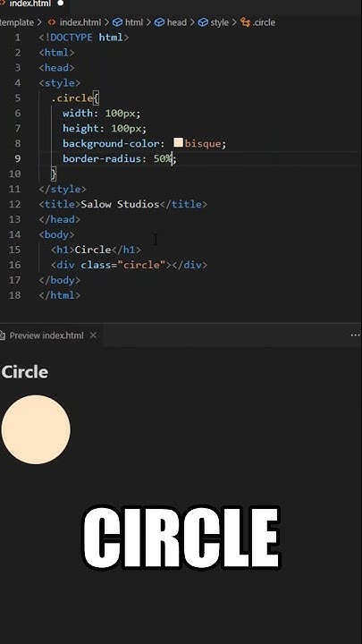 Circle creation using HTML and CSS tutorial | Creating Circle 2021 #shorts - YouTube