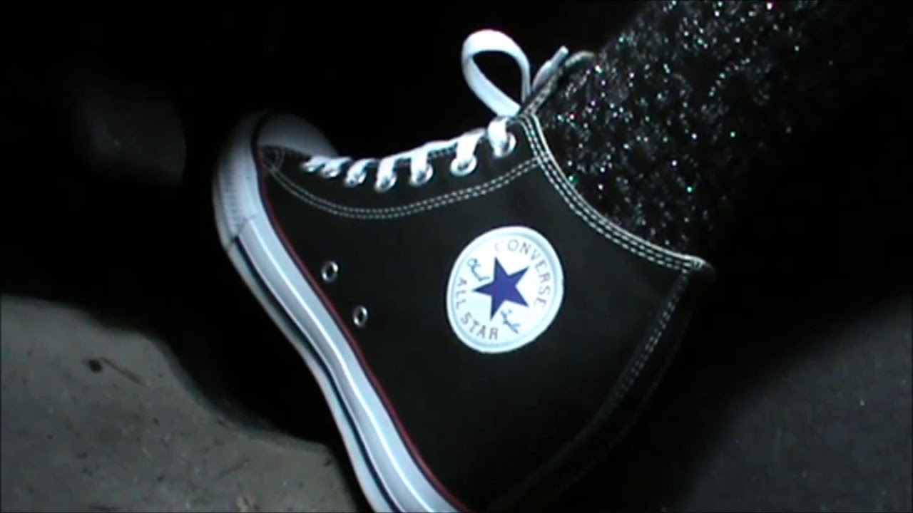 Driving in black Converse All Star Lux wedge with leggings - YouTube