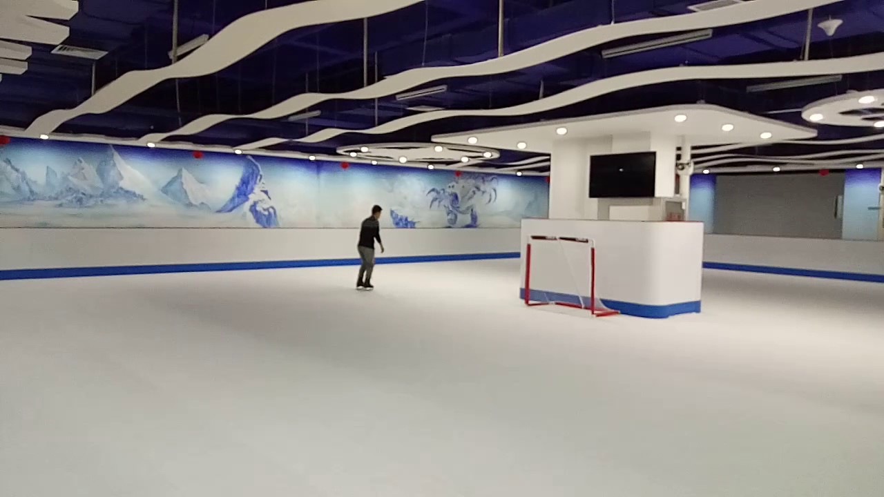 synthetic ice rink from Qingdao Aupto Polymer Tech Co., Ltd. - YouTube