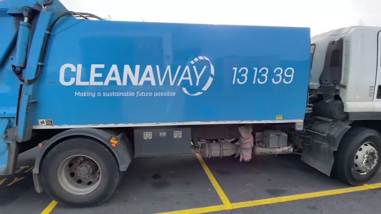 Cleanaway rear loader garbage truck - YouTube