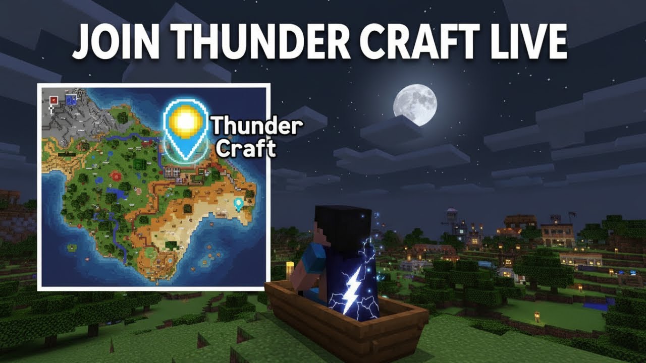 ⚡ THUNDER CRAFT SMP LIVE 🔥 | New Adventures Begin! | Minecraft Survival ...
