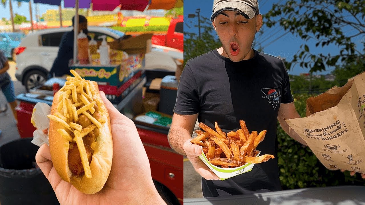 Hot Dog De Carrito VS Hot Dog De Restaurante En Puerto Rico 🇵🇷 - YouTube