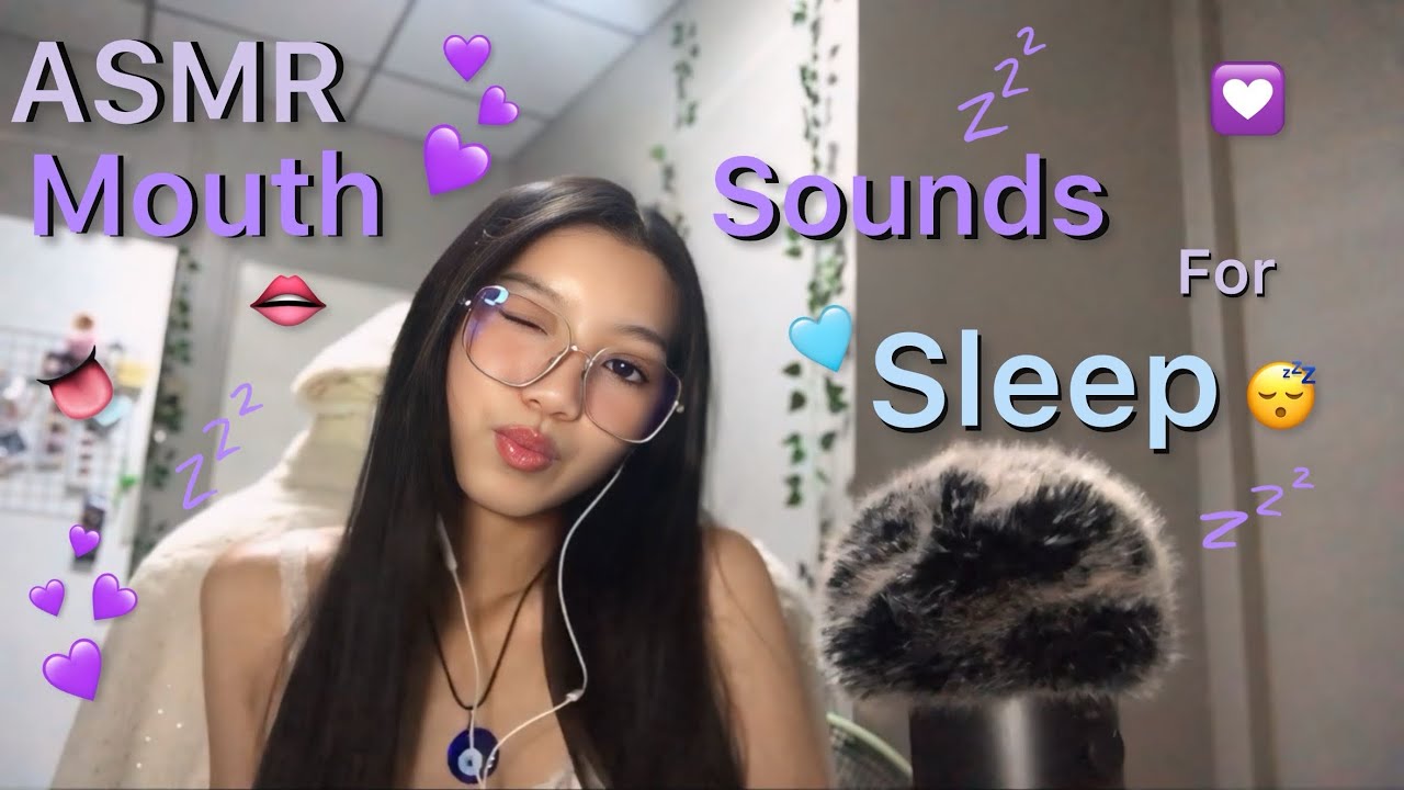 ASMR|Mouth Sounds For SLEEP💤(w/Fluffy cover)~asmr elle~ - YouTube