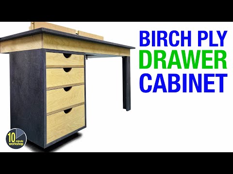 Birch Ply Drawer, Router Bench Cabinet [video 479]