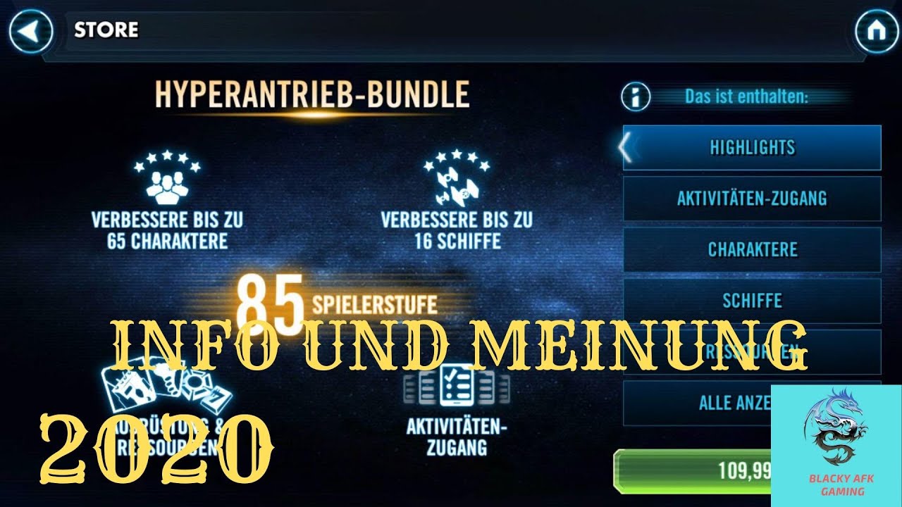 Hyperdrive Bundle Infos ★ Star Wars Galaxy of Heroes - YouTube