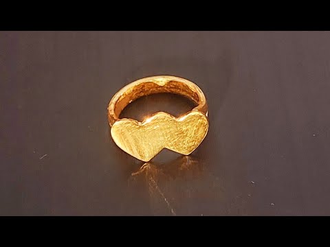 24k two heart rings || How it's made || How Gold Ring is Made - YouTube