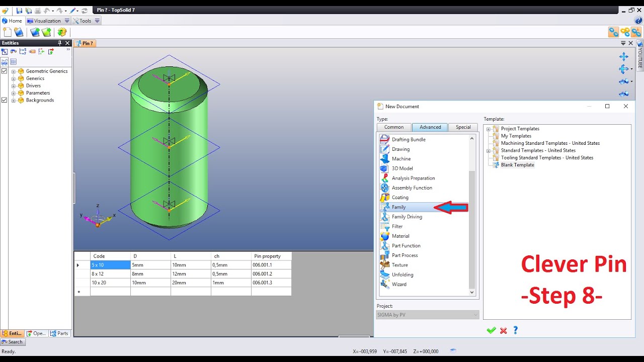 TopSolid7 - How to design a clever Pin - Step8 - YouTube