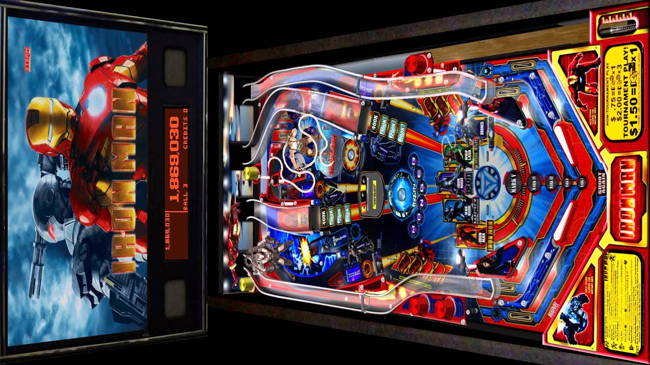 Iron Man Visual Pinball Hybrid View - YouTube