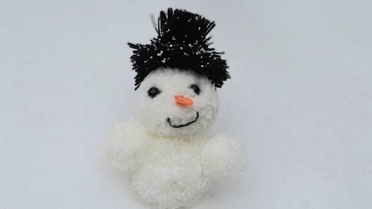 Amazing DIY Pom Pom Snowman Super Easy - YouTube
