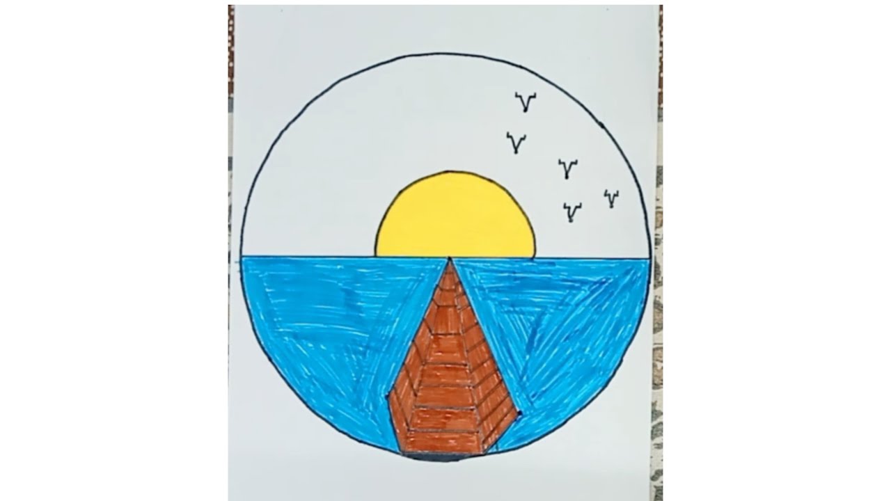 How to draw Circle, Easy Circle Drawing, step by step, pencil drawing ...