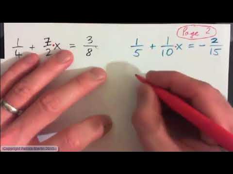 Solve the Linear Equation with Fractions, multiple steps - YouTube