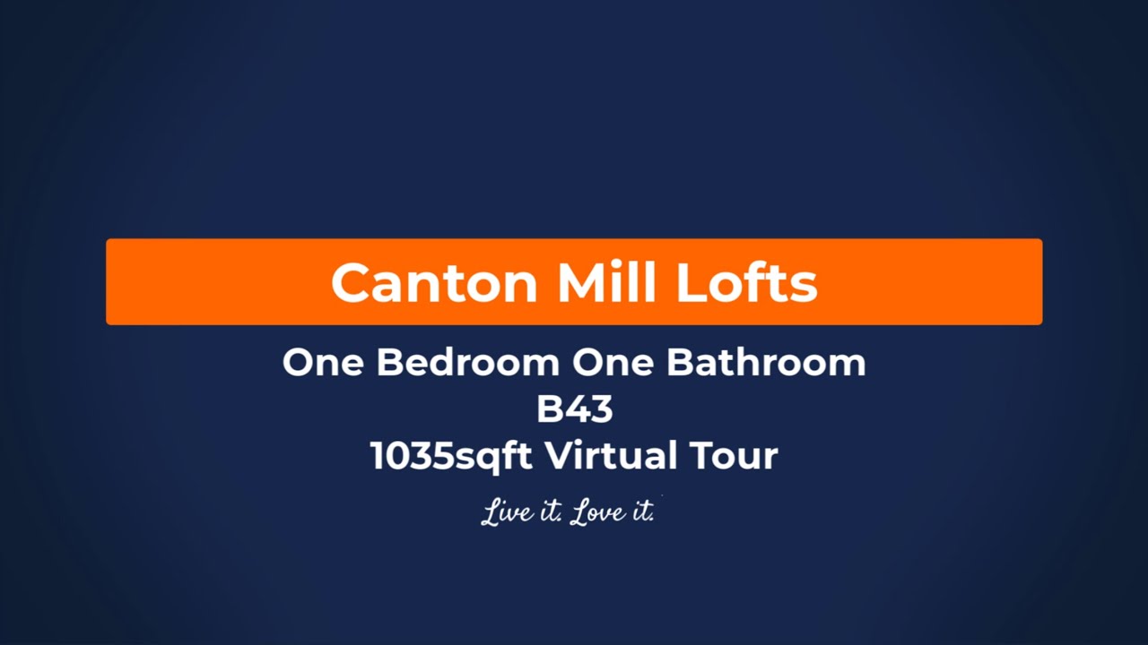Georgia Apartments Canton Mill Lofts B43 1035sqft Virtual Tour - YouTube