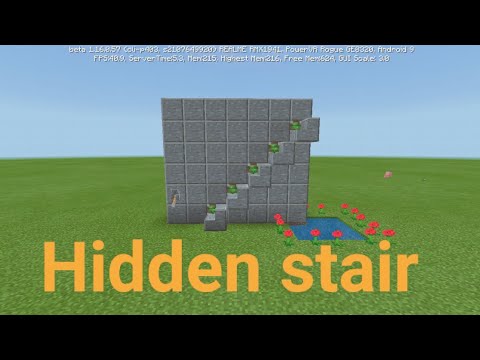 how to make a hidden staircase - Minecraft - easy - [ Redstone Creation ...