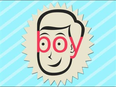 Simple Drawing - How To Draw A Boy From The Word "boy" - YouTube