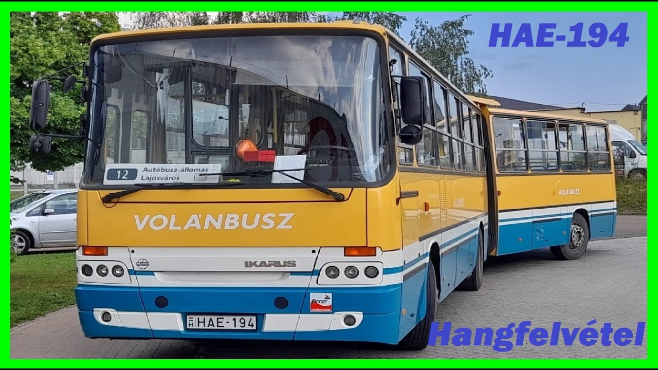 HAE-194 [Volánbusz Zrt.] Ikarus C80.40A (audio/hangfelvétel) - YouTube