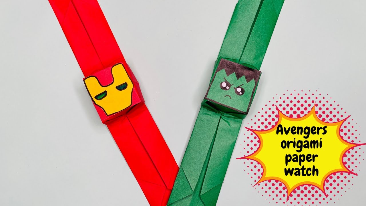 Origami Paper Watch | Avengers Origami Paper Watch - YouTube