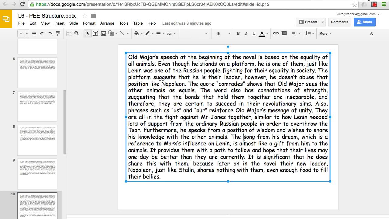 Animal Farm - PEE Structure - YouTube