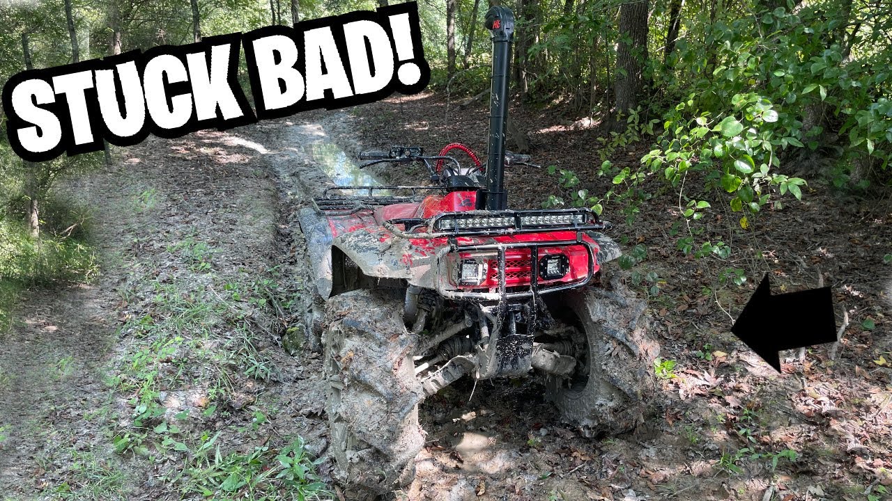 Honda 300 FULL SENDS Through BAD MUD *STUCK?!* - YouTube