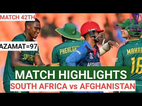South Africa vs Afghanistan World Cup 2023 Match 42 Highlights | SA vs ...