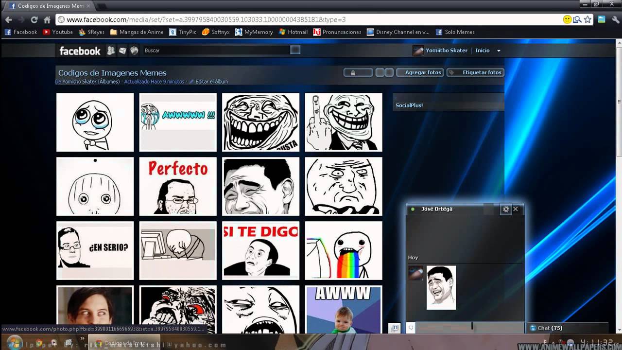 Codigos de imagenes memes para FbChat - YouTube