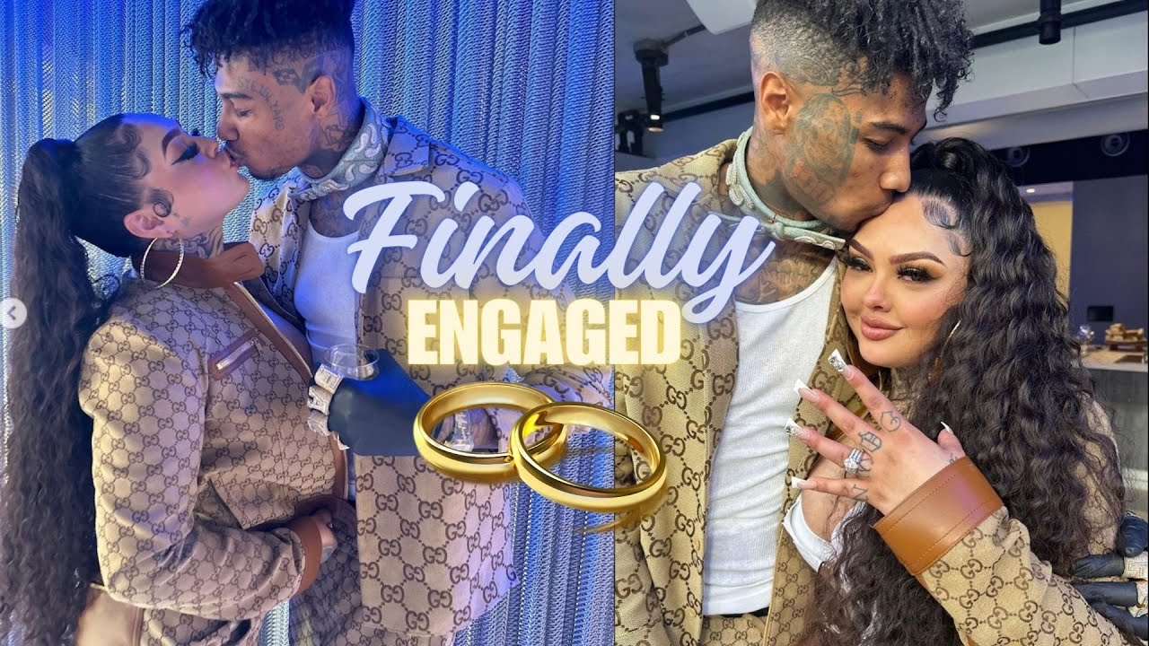 Blueface Proposes to Jaidyn Alexxis at Football Game - YouTube