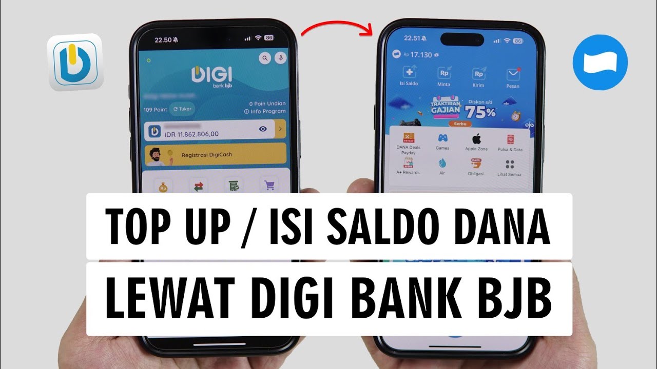 Cara Top Up Saldo DANA Lewat DIGI Bank BJB Terbaru - YouTube