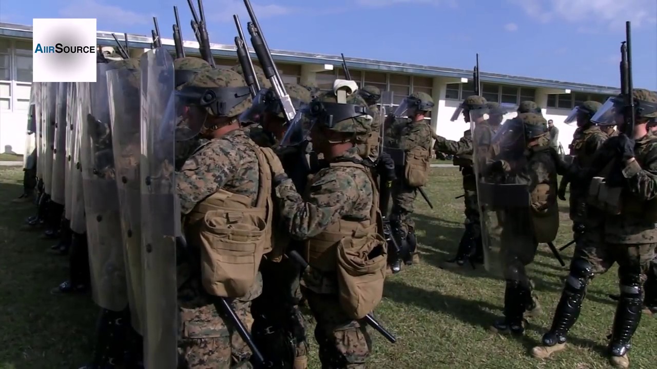 U S Marines Riot Control Techniques Training - YouTube