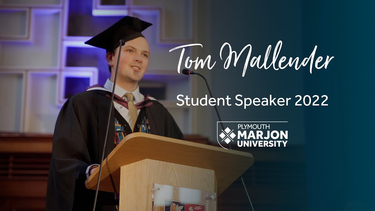 Tom Mallender - Student Speaker | Marjon Graduation 2022 - YouTube