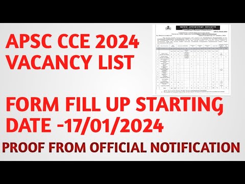 APSC CCE 2023 PRELIMINARY- OFFICIAL ADVERTISEMENT - YouTube