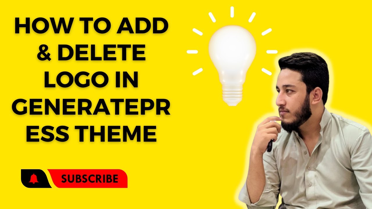 How to add & Delete Logo In GeneratePress Theme Lecture No 3 - YouTube