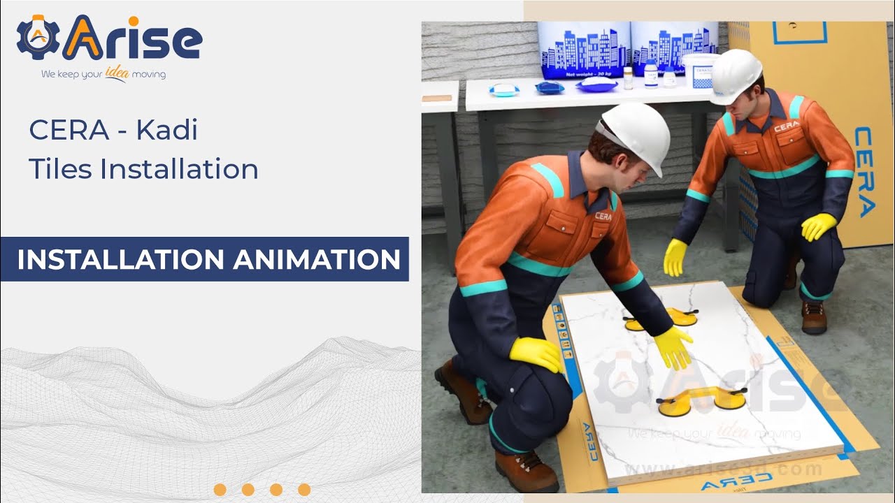 Cera Tiles Installation 3D Animation - YouTube
